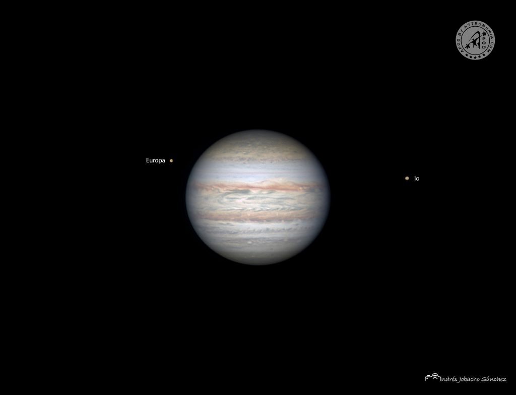 Giove, Io ed Europa - APOD by Astronomia.com