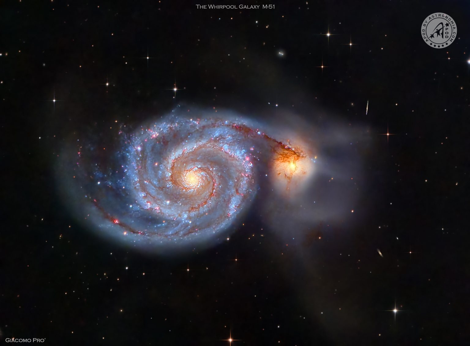 Galassia Vortice M51 - APOD by Astronomia.com
