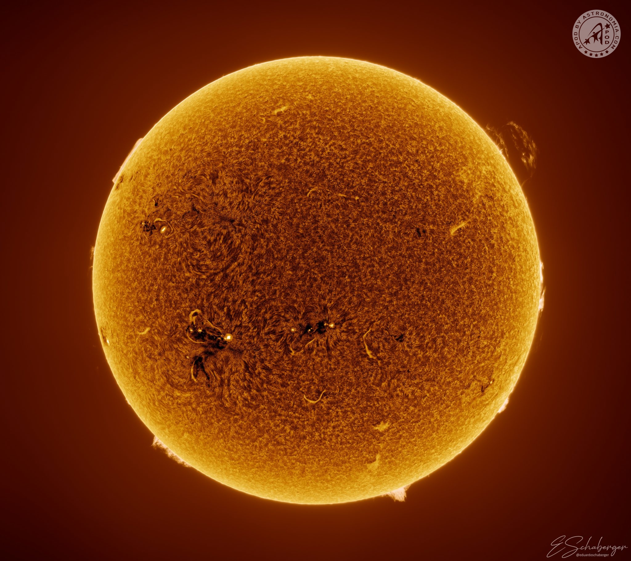 Prominenza solare di 100.000 Km – APOD by Astronomia.com