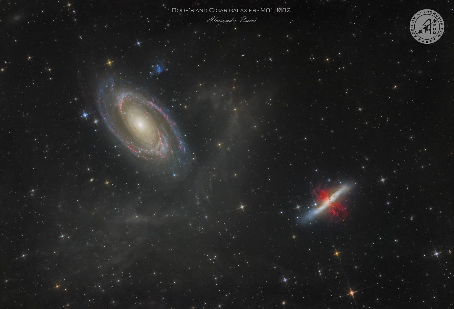 M81 e M82 - APOD by Astronomia.com