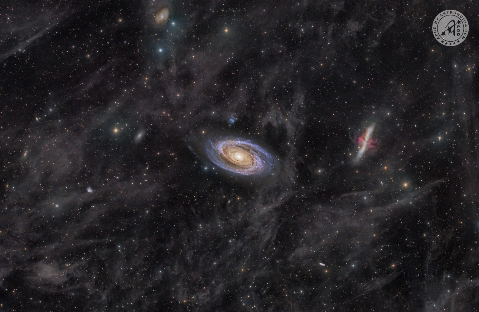M81, M82 e IFN - APOD by Astronomia.com