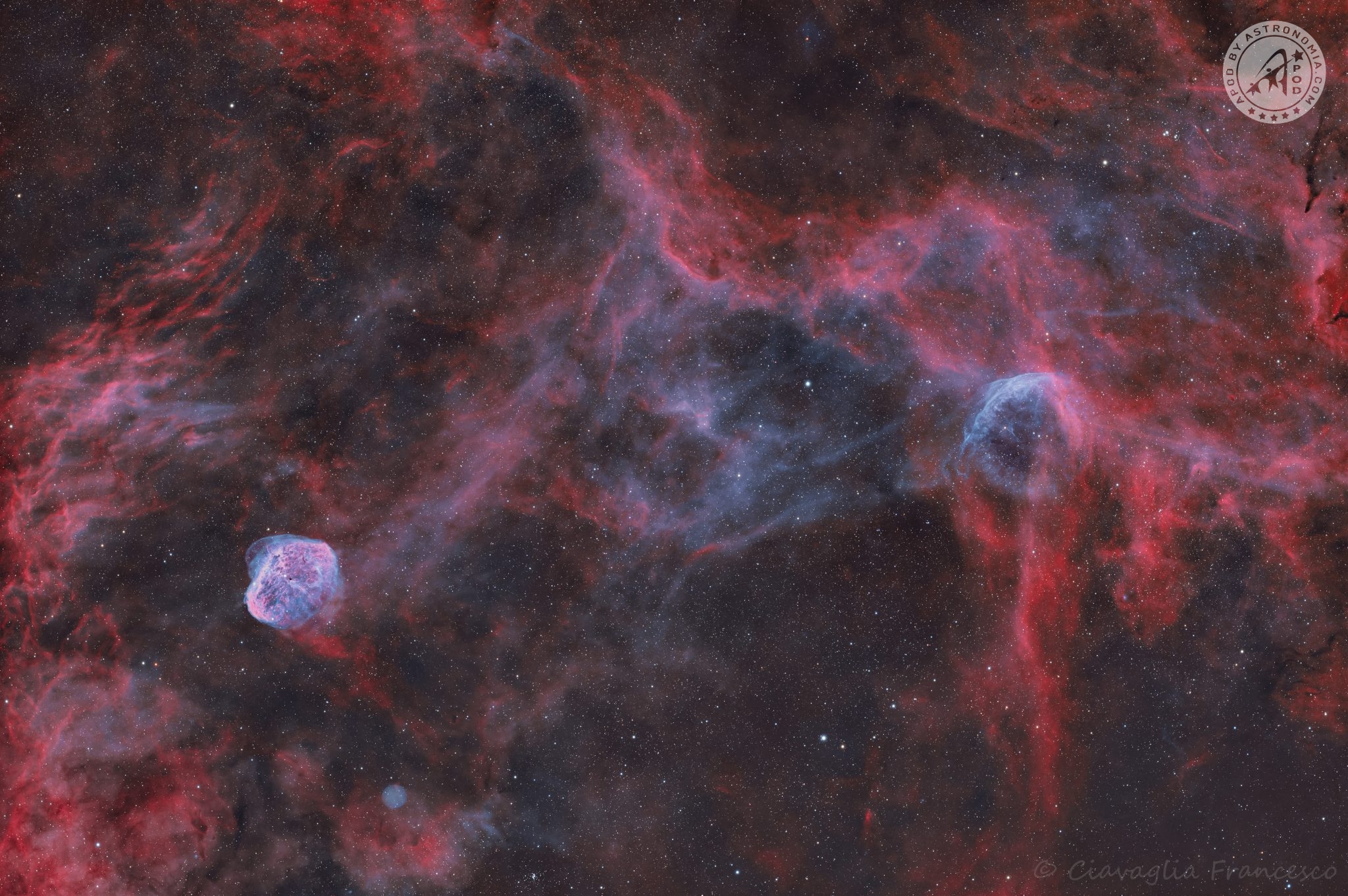 NGC 6888 e WR 134 - APOD by Astronomia.com